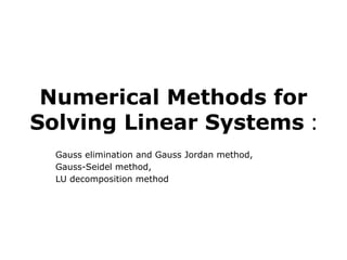 1_Linear system of Equations in Numerical Methods.pptx