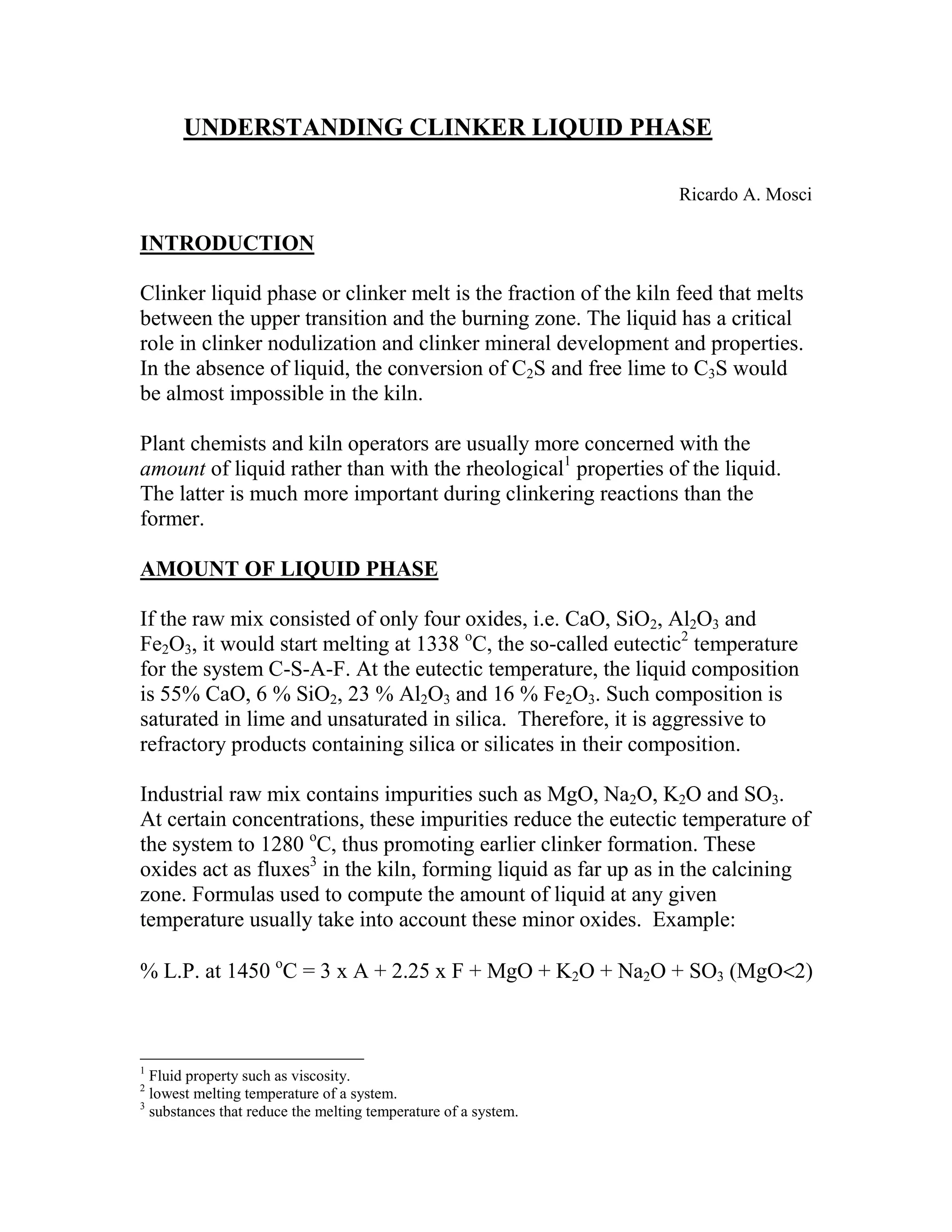 Clinker Liquid Phase | PDF