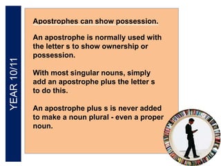 1 literacy challenge ks4 apostrophes for possession | PPTX