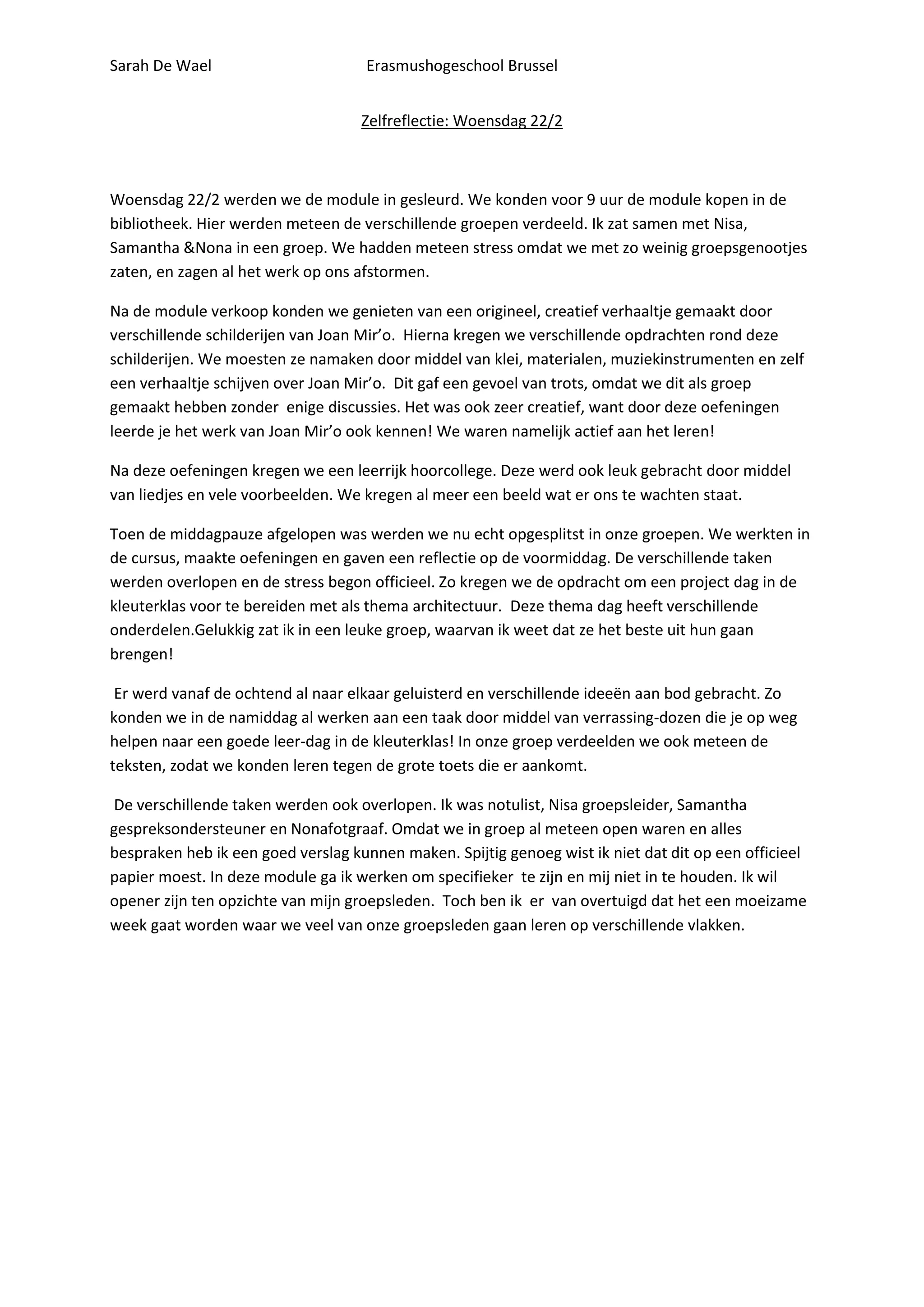 1 lko zelfreflectie woensdag 22_2_sarahdewael | DOCX