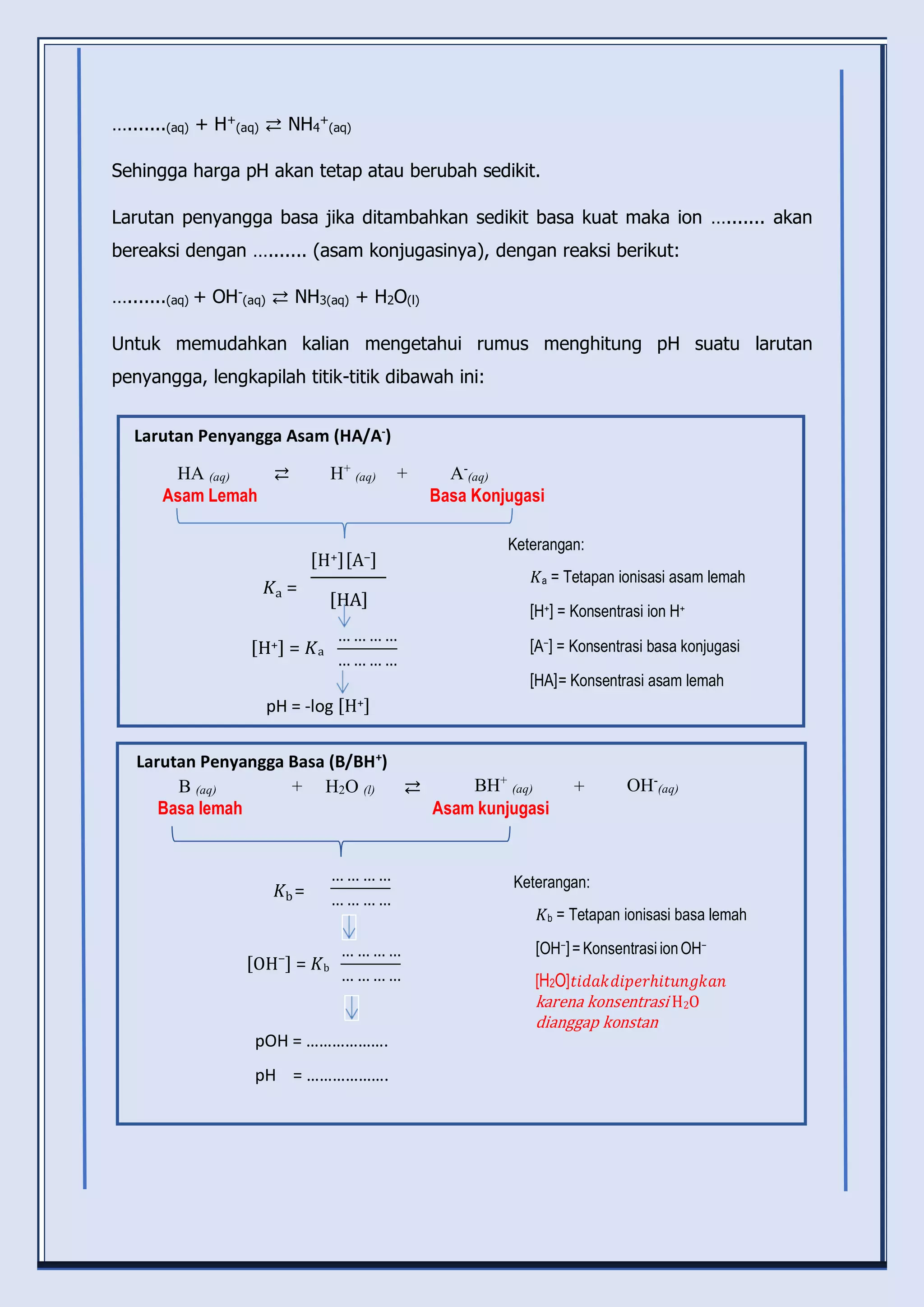 LKPD Kimia berbasis PBL pada Materi Larutan Penyangga | PDF