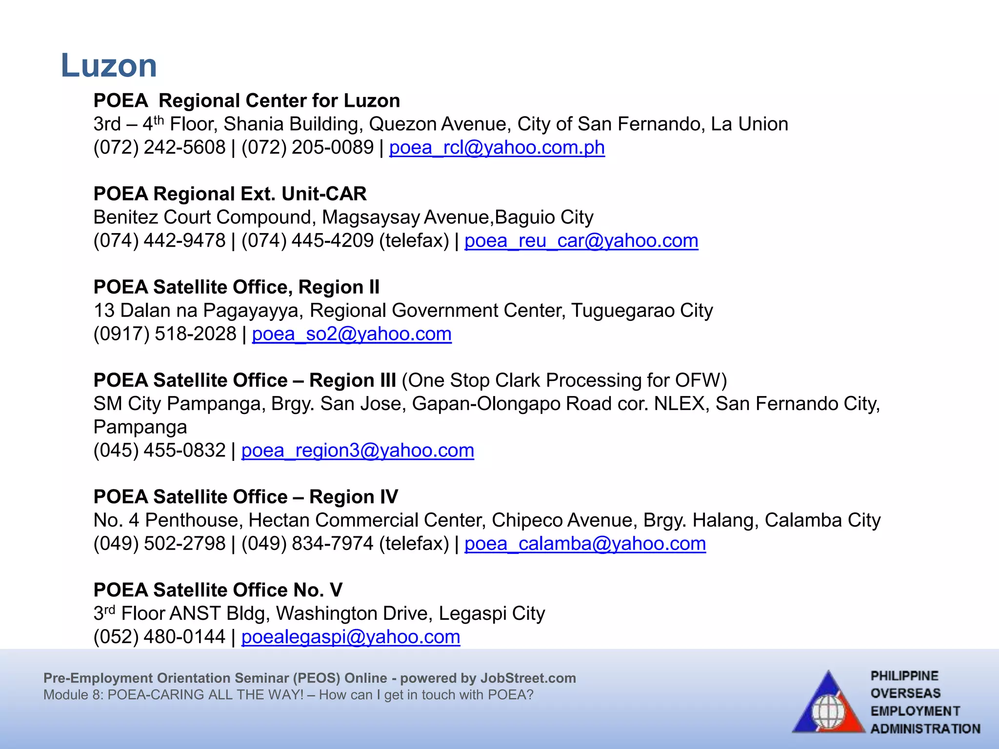 Filipino^module 8 poea caring all the way | PPTX