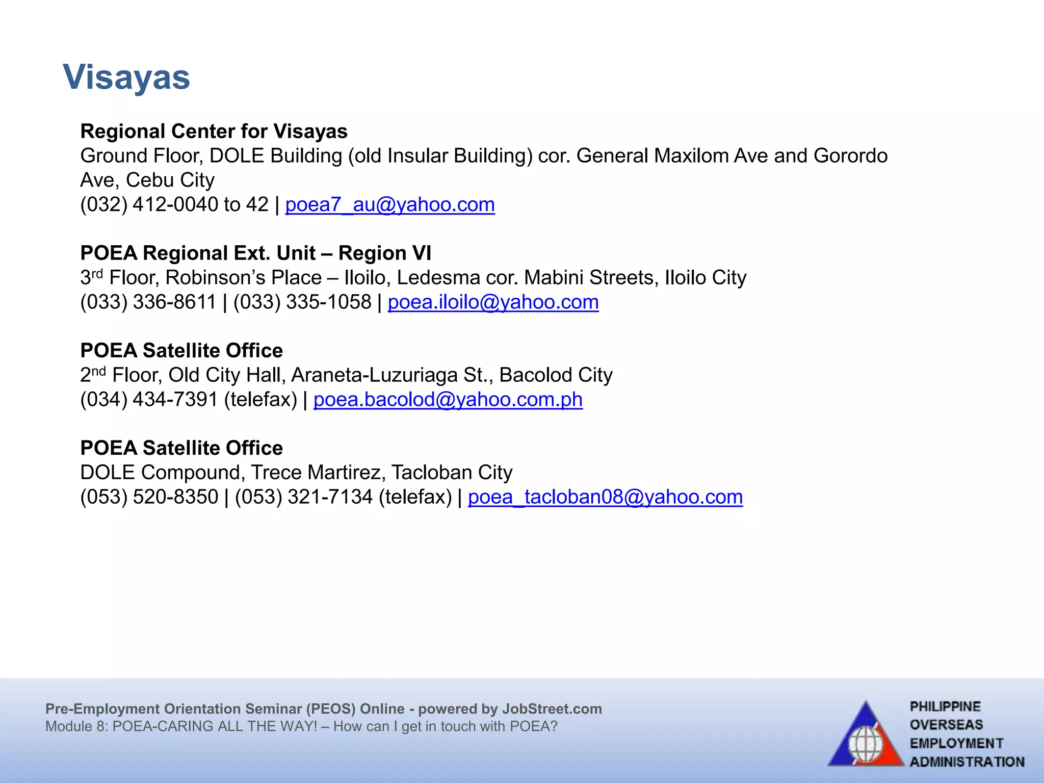 Filipino^module 8 poea caring all the way | PPTX