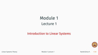 Linear control systems Automatic Control | PPT