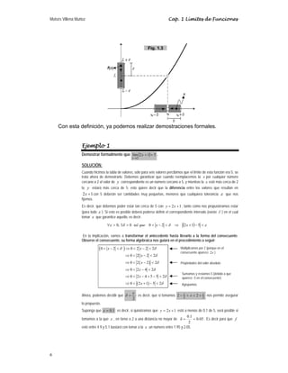 Limite de funciones"capitulo 1 Moises Villena" | PDF