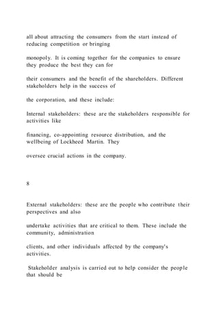 1 Lockheed Martin Corporation Abdussamet Akca | DOCX | Management ...