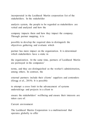 1 Lockheed Martin Corporation Abdussamet Akca | DOCX | Management ...