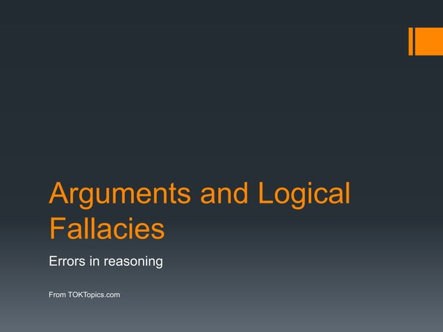 Logical Fallacies Slide Show | PPTX | Baseball | Sports