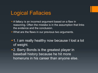 Logical Fallacies Slide Show | PPTX