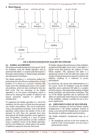 Low Power 16×16 Bit Multiplier Design using Dadda Algorithm | PDF