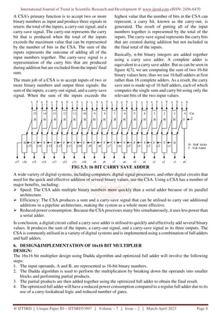 Low Power 16×16 Bit Multiplier Design using Dadda Algorithm | PDF