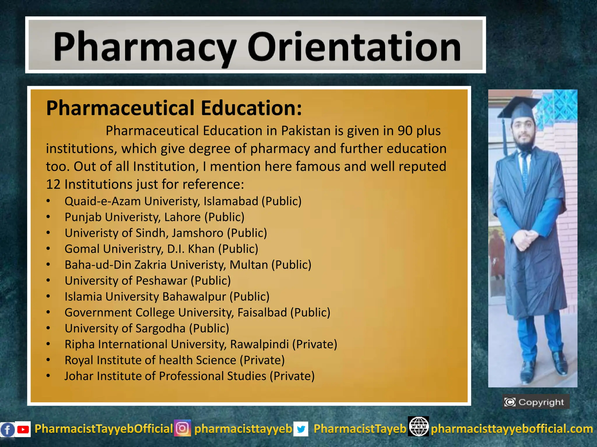 Pharmacy Orientation| Lecture# 1| Physical Pharmacy Lecture Series ...