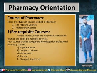 Pharmacy Orientation| Lecture# 1| Physical Pharmacy Lecture Series ...