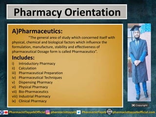 Pharmacy Orientation| Lecture# 1| Physical Pharmacy Lecture Series ...