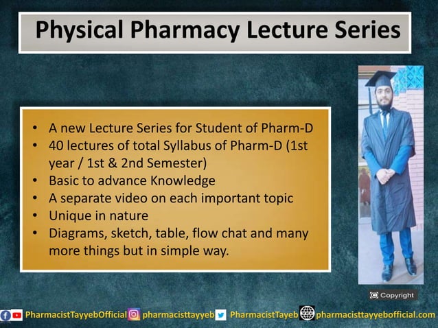 Pharmacy Orientation| Lecture# 1| Physical Pharmacy Lecture Series ...