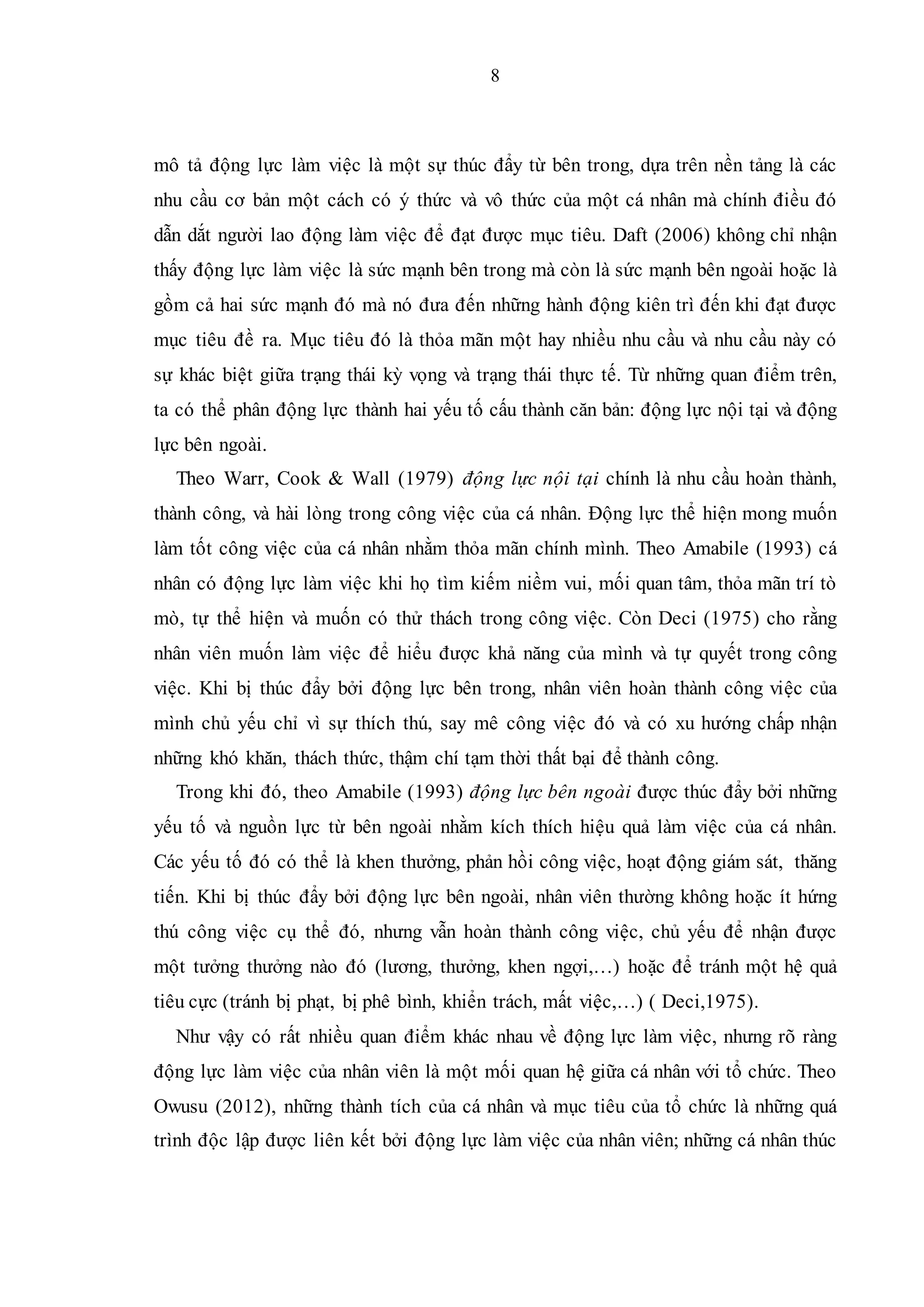 Các yếu tố ảnh hưởng đến động lực làm việc của nhân viên, 9 ĐIỂM! | PDF