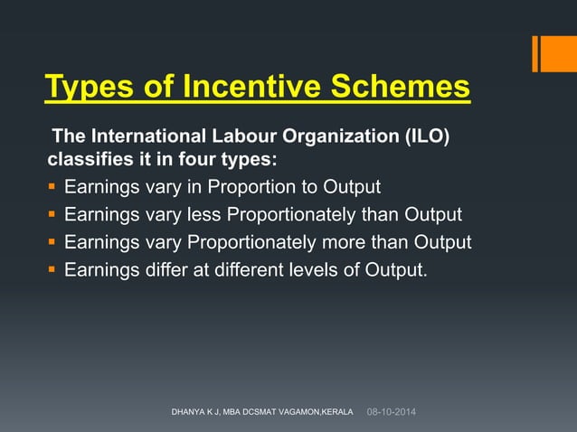 INCENTIVE By Dhanya Ushas | PPT