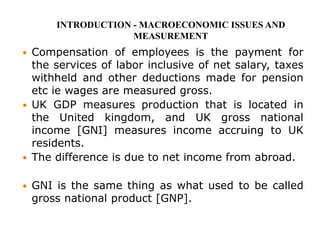 Macroeconomic issues and measurement | PPT