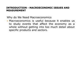 Macroeconomic issues and measurement | PPT