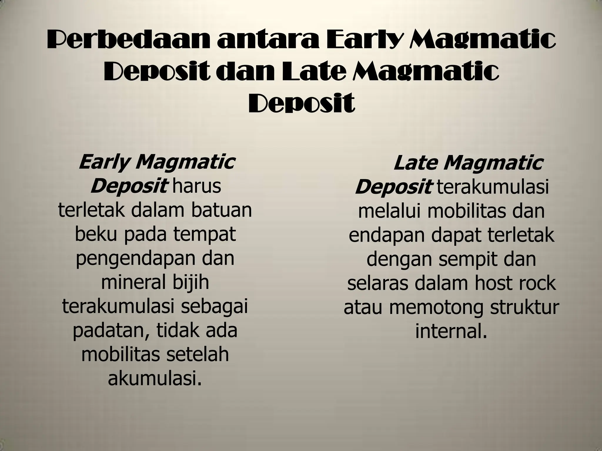 Endapan Konsentrasi Magmatik Endapan Primer | PDF