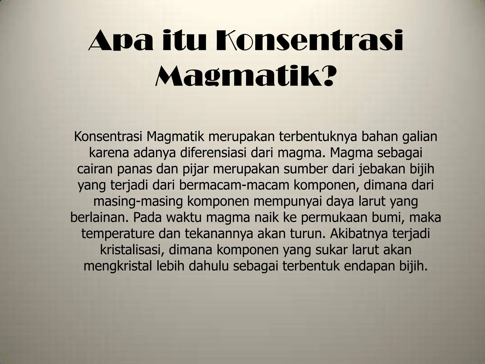 Endapan Konsentrasi Magmatik Endapan Primer | PDF