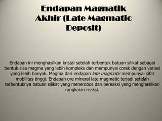 Endapan Konsentrasi Magmatik Endapan Primer | PDF