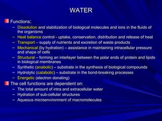 1 major chemical composition of living thing [biochemistry] | PPT