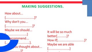 Making suggestions | PPTX