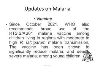 1 Malaria by AS Kombo.pptx presentation on malaria parasite, pathology of the disease ...