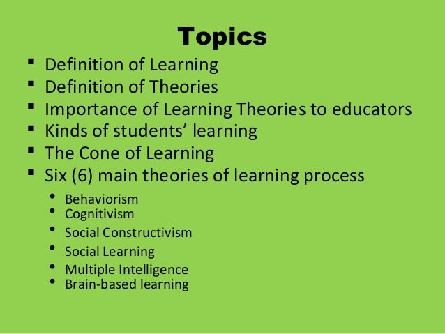 Learning Process Theories