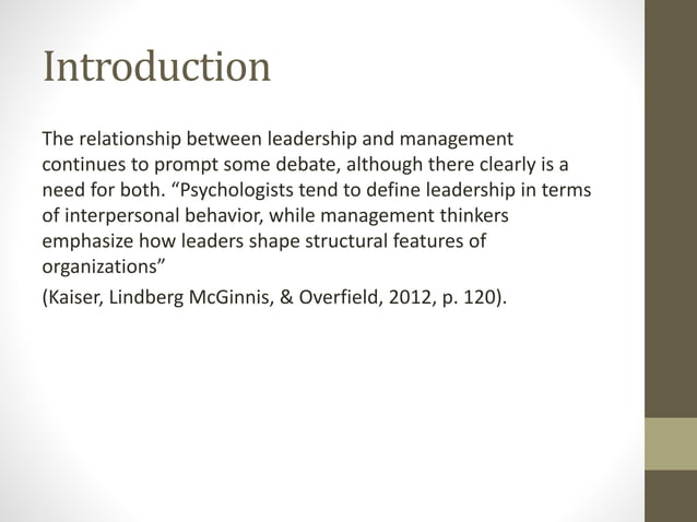 leadership and management introduction | PPTX
