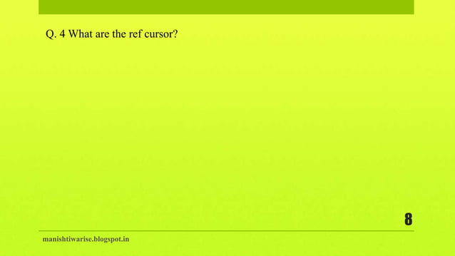 Interview Question Oracle Plsql Plsql Developer Ppt 