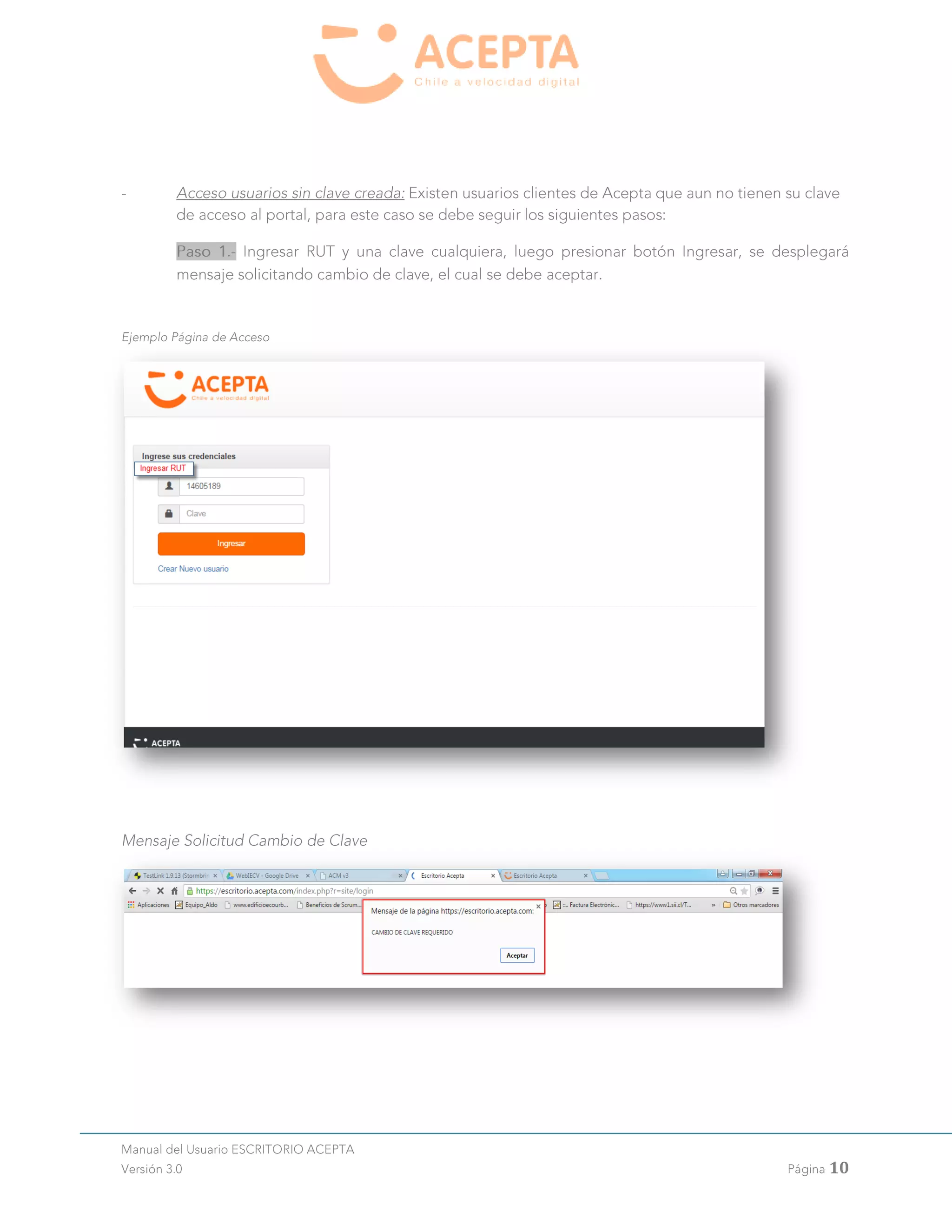 1.- Manual Escritorio Acepta | PDF