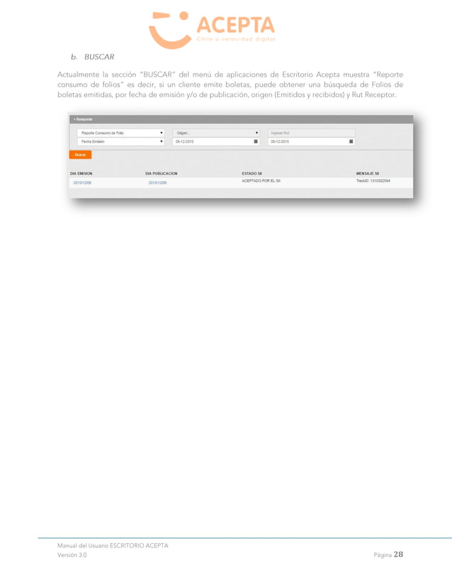 1.- Manual Escritorio Acepta | PDF