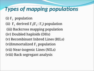 mapping population and types in molecular breeding | PPT