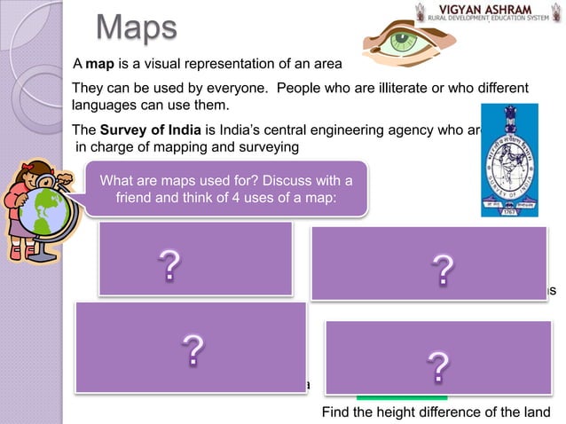 1 maps & plane table surveying. introduction to maps | PPT