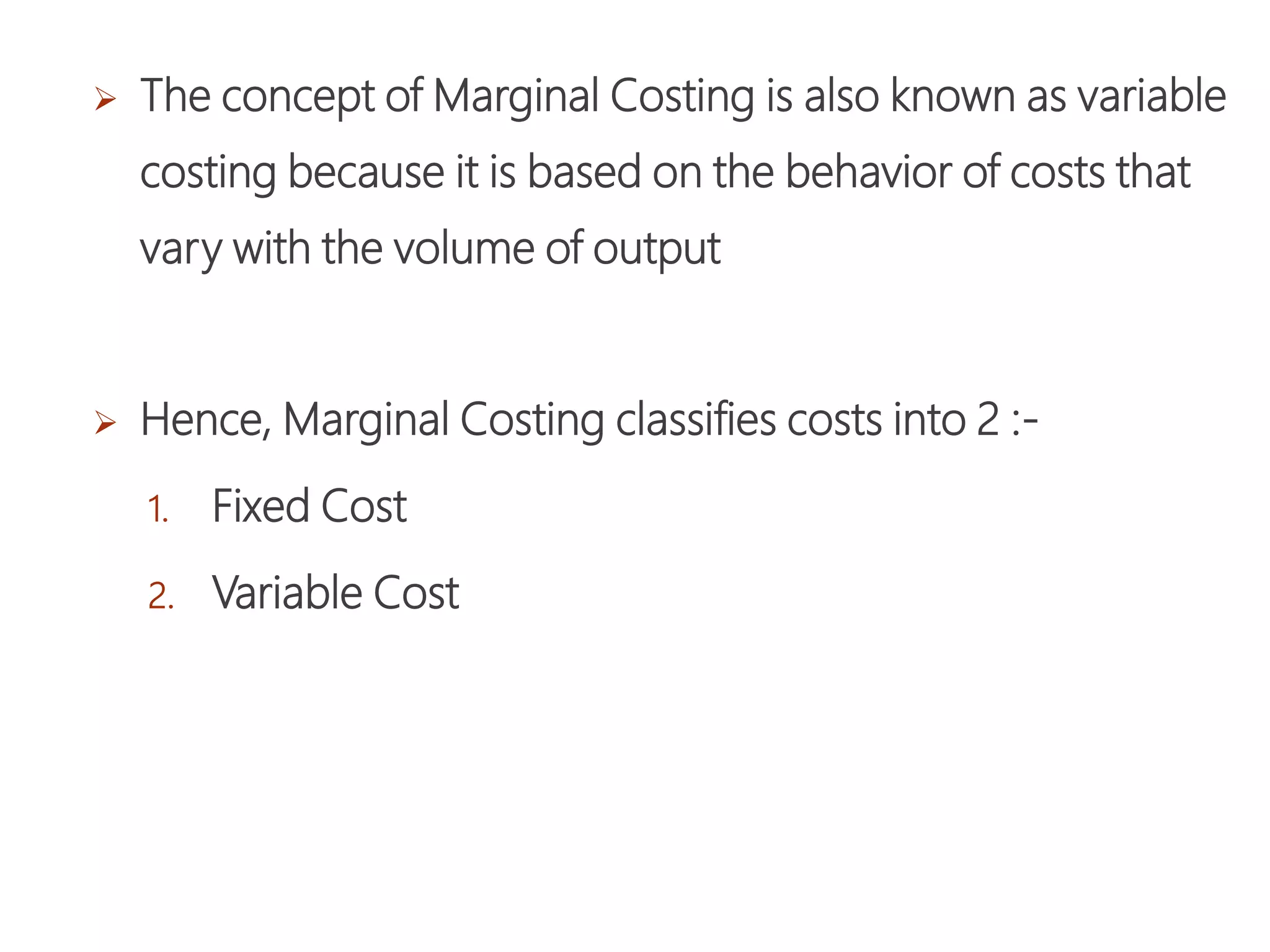 Marginal costing basics | PPT