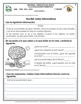 lectura y escritura | PDF