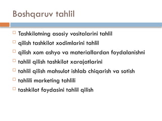 1Mavzu Iqtisodiy tahlil mavzusi yuzasidan | PPTX