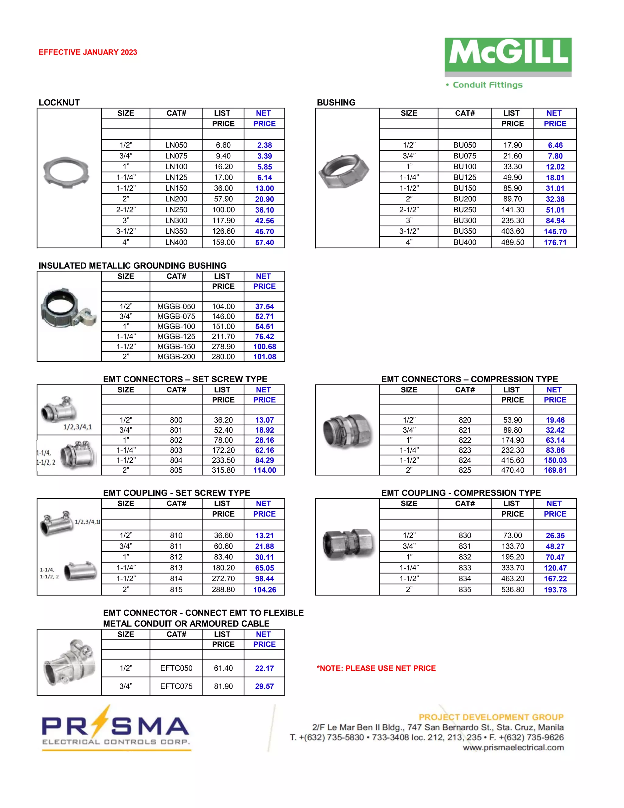 (1) McGill Pricelist - 13Jan023.pdf