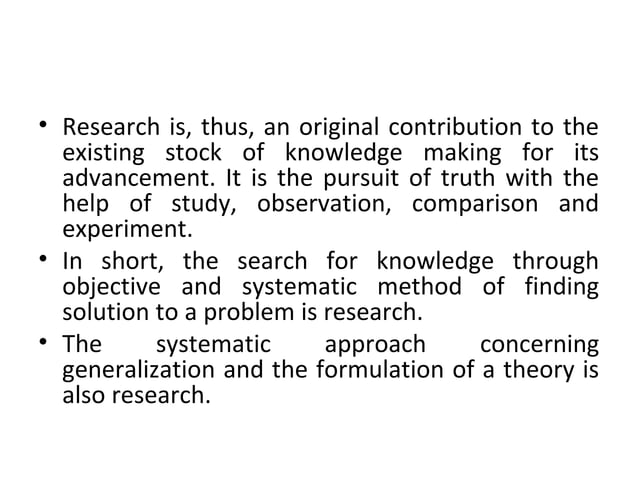 Meaning of research | PPT