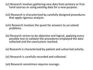 Meaning of research | PPT