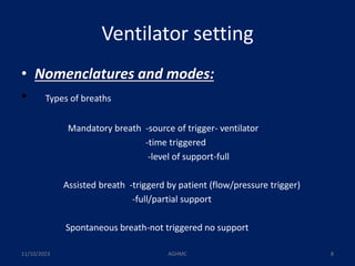 1 Mechanical ventilation.pptx | Free Download