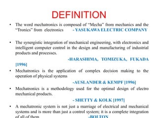 Mechatronics.pptx | Computing | Technology & Computing