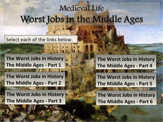PowerPoint: Medieval Life - Occupations in Medieval Times | PPT