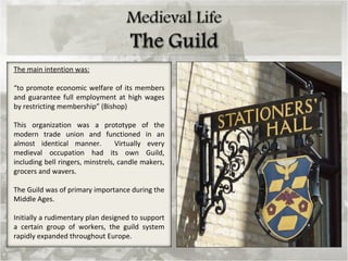 PowerPoint: Medieval Life - Occupations in Medieval Times | PPT