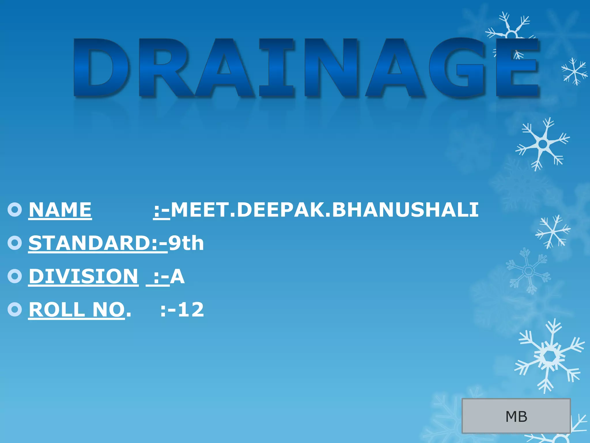 drainage class 9 | PPTX