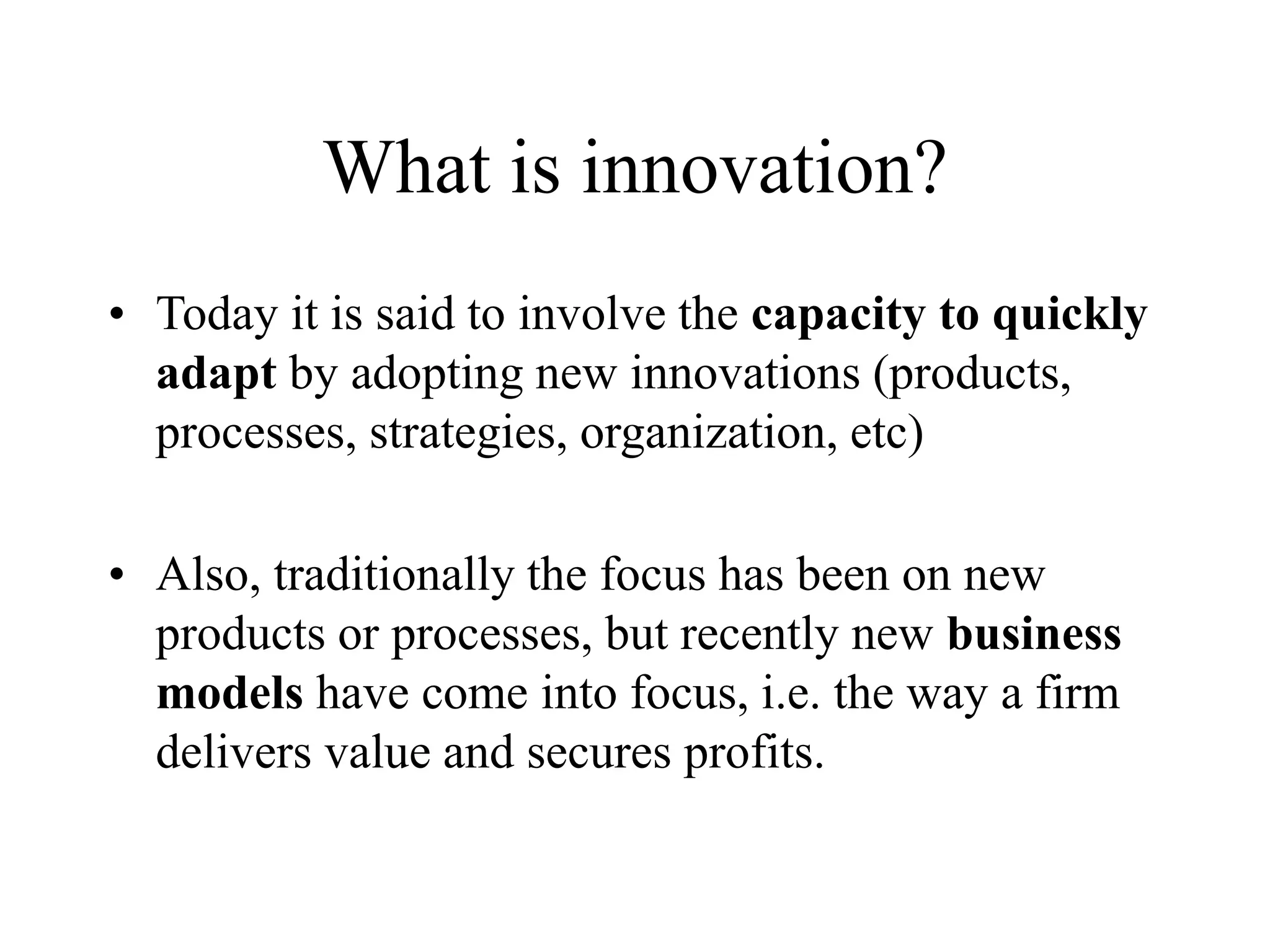 Presentación meeting - Intro to innovation | PPT