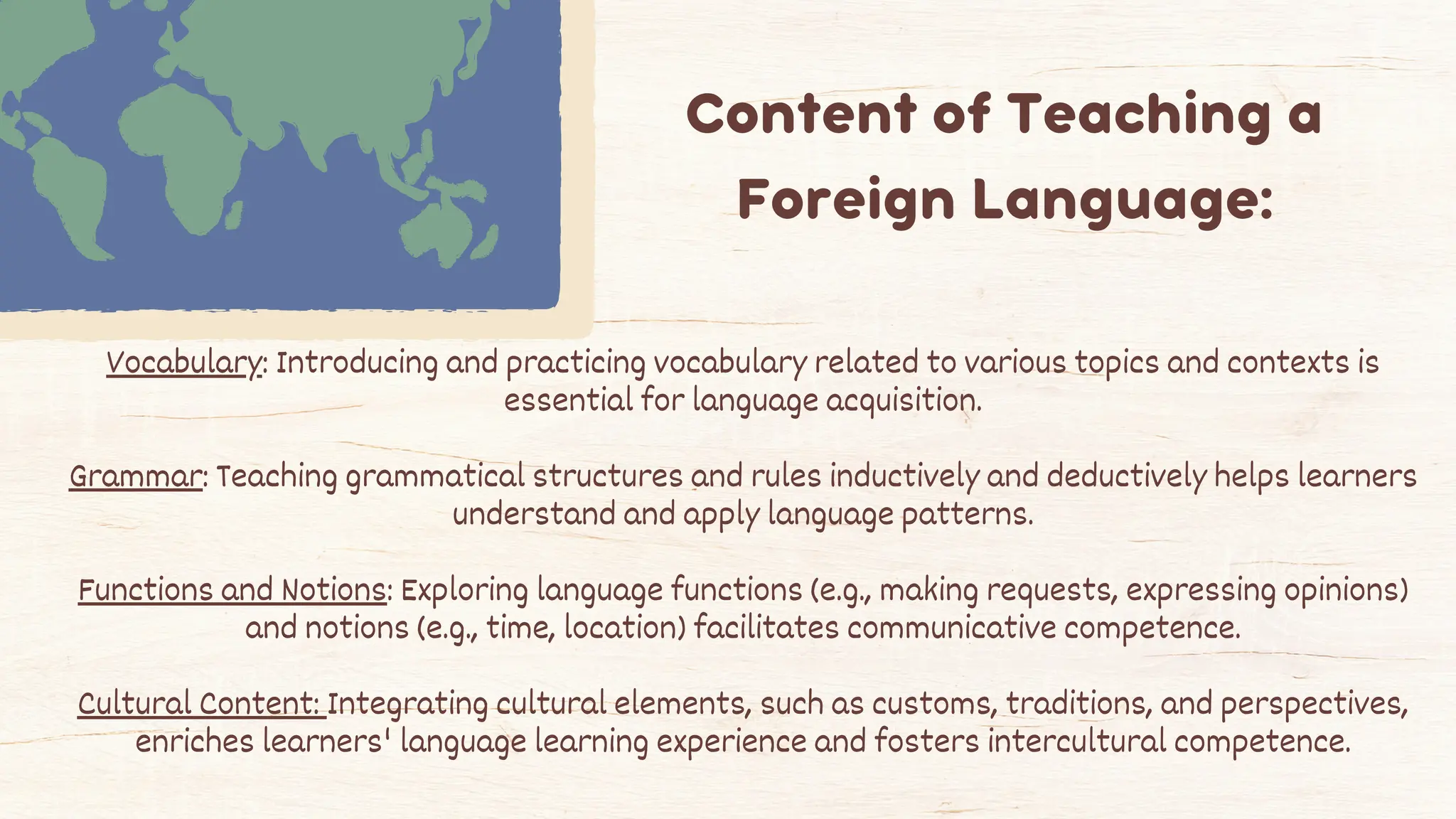 Method of teaching a foreign language and objectives | PDF