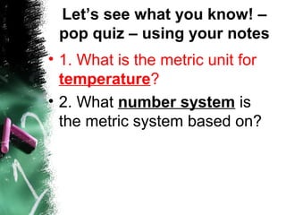 Metric System Review | PPT